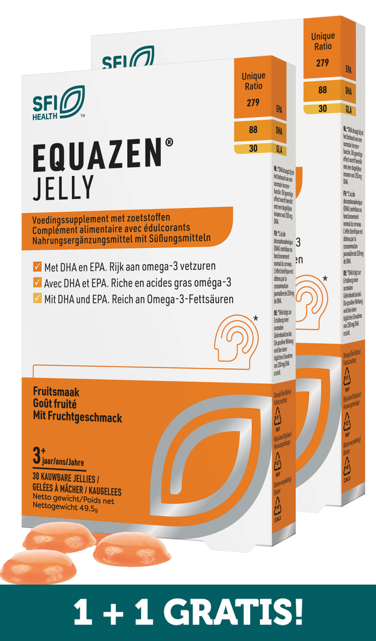 Equazen Jelly, slimme formule met omega 3- & 6-vetzuren | Curasense